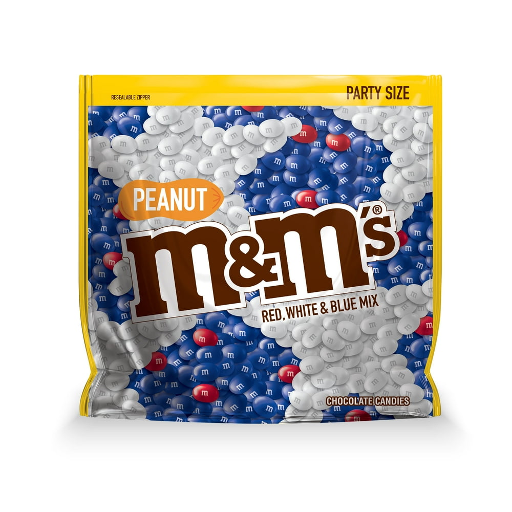 M&M'S Red, White & Blue Peanut Patriotic Chocolate Candy, 42-Ounce ...
