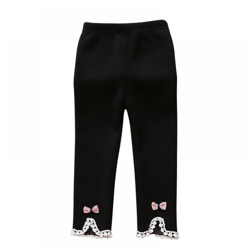 SYNPOS Toddler Girls Leggings Footless Thick Fleece Lined Skinny Infant ...