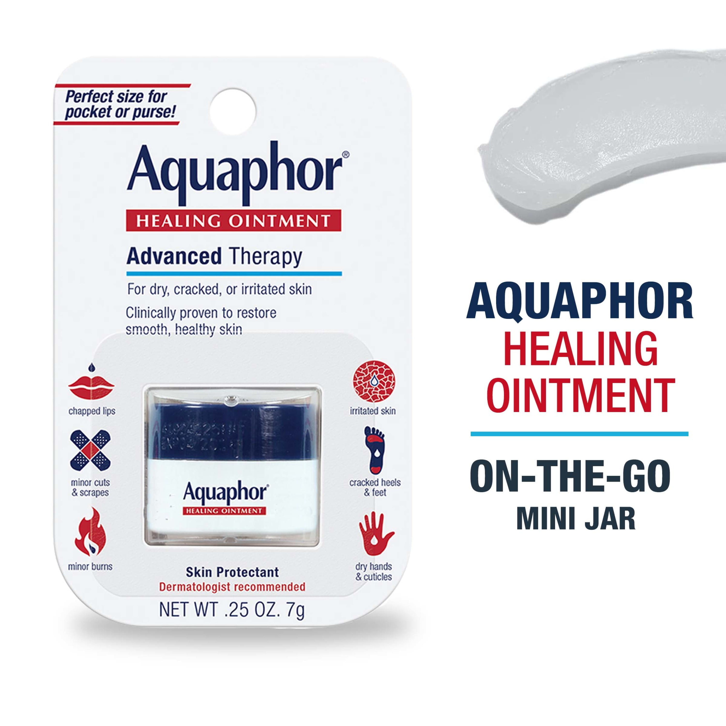 Aquaphor Healing Ointment Advanced Therapy Skin Protectant, 0.25 Oz Jar ...