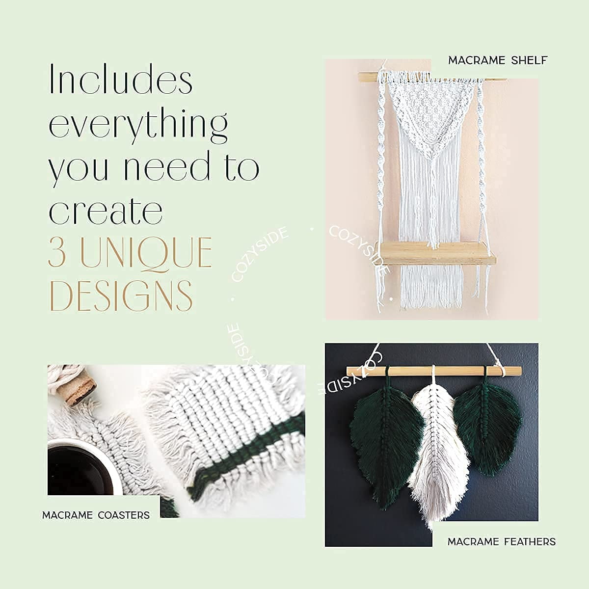 Buy Macrame Kits for Adults Beginners - DIY Macrame Kit for Beginners 3 ...