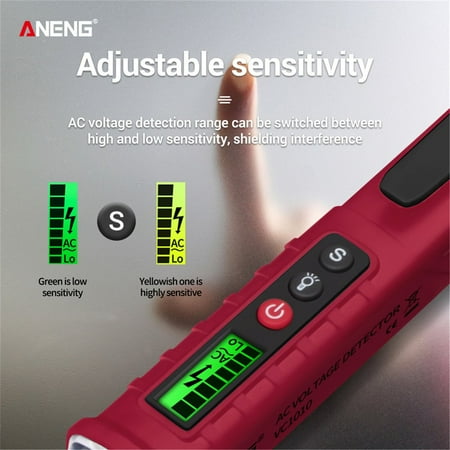 VC1010 Digital Voltage Detectors 12-1000V AC/DC Non-Contact Pen Tester ...