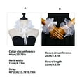 Elizabethan Ruffle False Collar Victorian White Organza Neck Ruff and ...