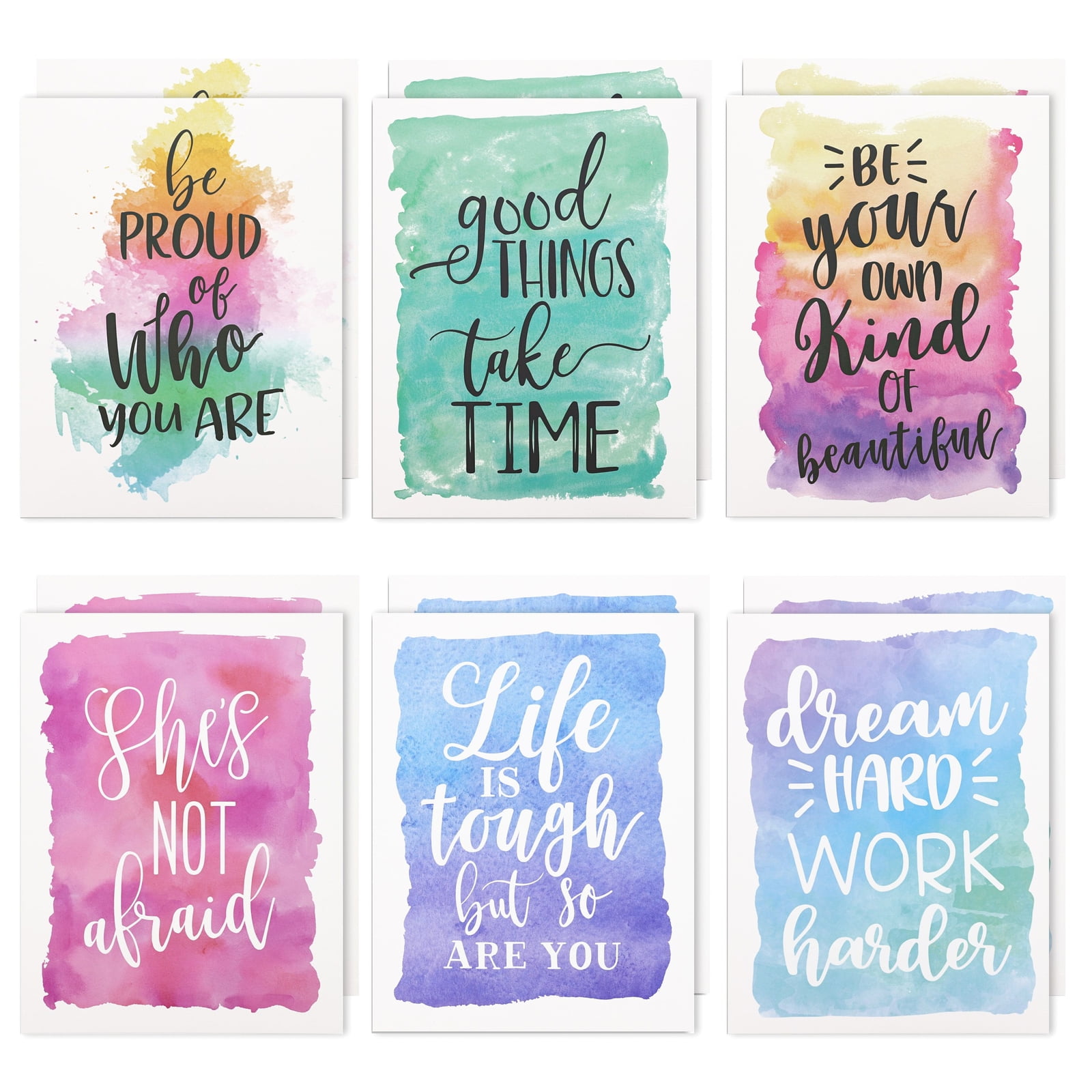 12 Pack Inspirational 2 Pocket Folders Decorative, Letter Size for ...