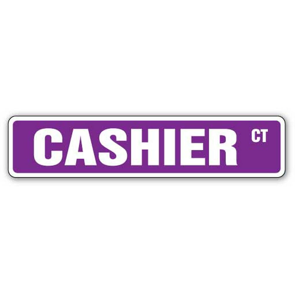 CASHIER Aluminum Street Sign checkout store job cash register | Indoor ...