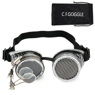 SAYFUT Vintage Red Copper Steampunk Goggles with Double Ocular Loupe ...