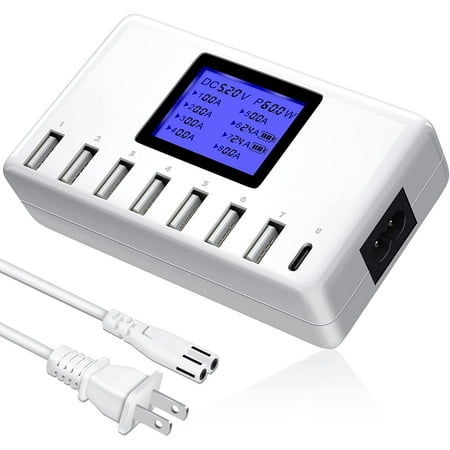 USB Charging Station, ORIEMAC 60W 8 Port USB Charging Hub 12A USB ...