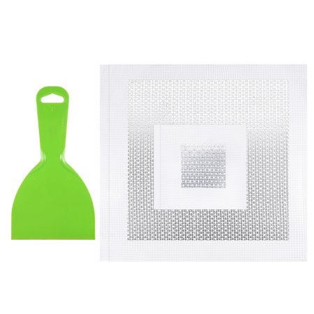 Uxcell 4-inch Putty Knife and 2" & 8" Aluminum Wall Repair Patch Self ...