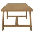 Maklaine Farmhouse Wood Rectangular Trestle Base Dining Table in Brown ...