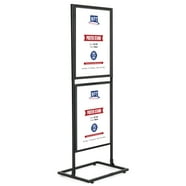 M&T Displays Double Sided Floor Standing Pedestal Metal Eco Info Board ...