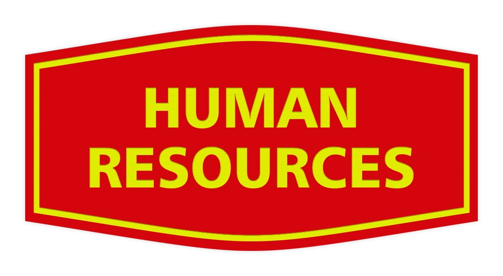 Fancy Human Resources Sign (Red/Yellow) - Small - Walmart.com