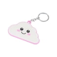 U Style Happy Cloud Glitter Rubber Keychain with Metal Keyring ...