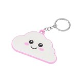 U Style Happy Cloud Glitter Rubber Keychain with Metal Keyring ...