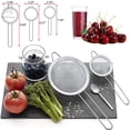 Gustave Set of 3 Stainless Steel Fine Mesh Strainers, Colander Sieve ...