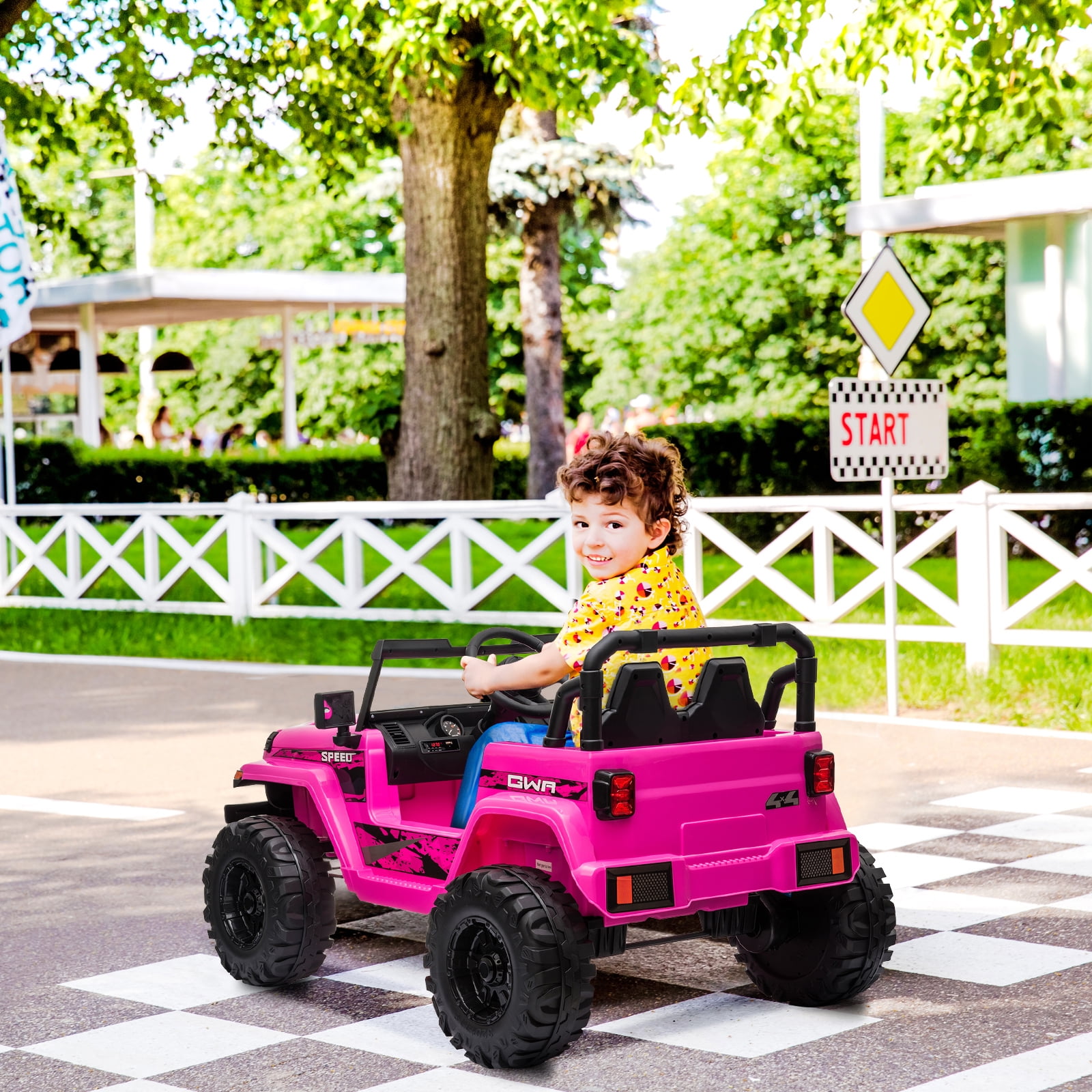 Cfowner Electric Remote Control Truck, Kids Toddler Ride On Cars 12V ...