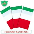 3 Pieces Italian Flag Rectangular Tablecloth Decorations Plastic Red ...