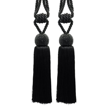 Decorative Beaded Tassel Tiebacks elaborately handcrafted with a glass ...