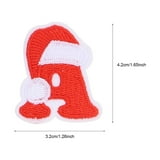 26Pcs Letter Patches Lovely Embroidery Patches Christmas Sewing Patches ...