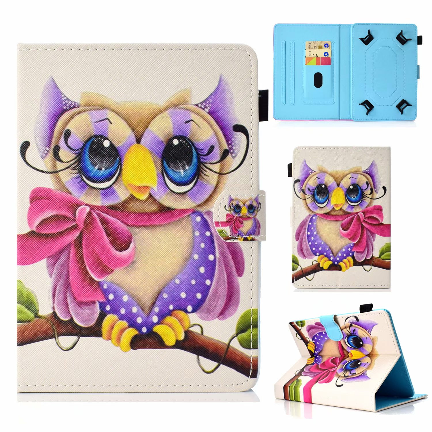 Universal 10" Tablet Case Flip Painted Leather Folio Stand Cover For ...