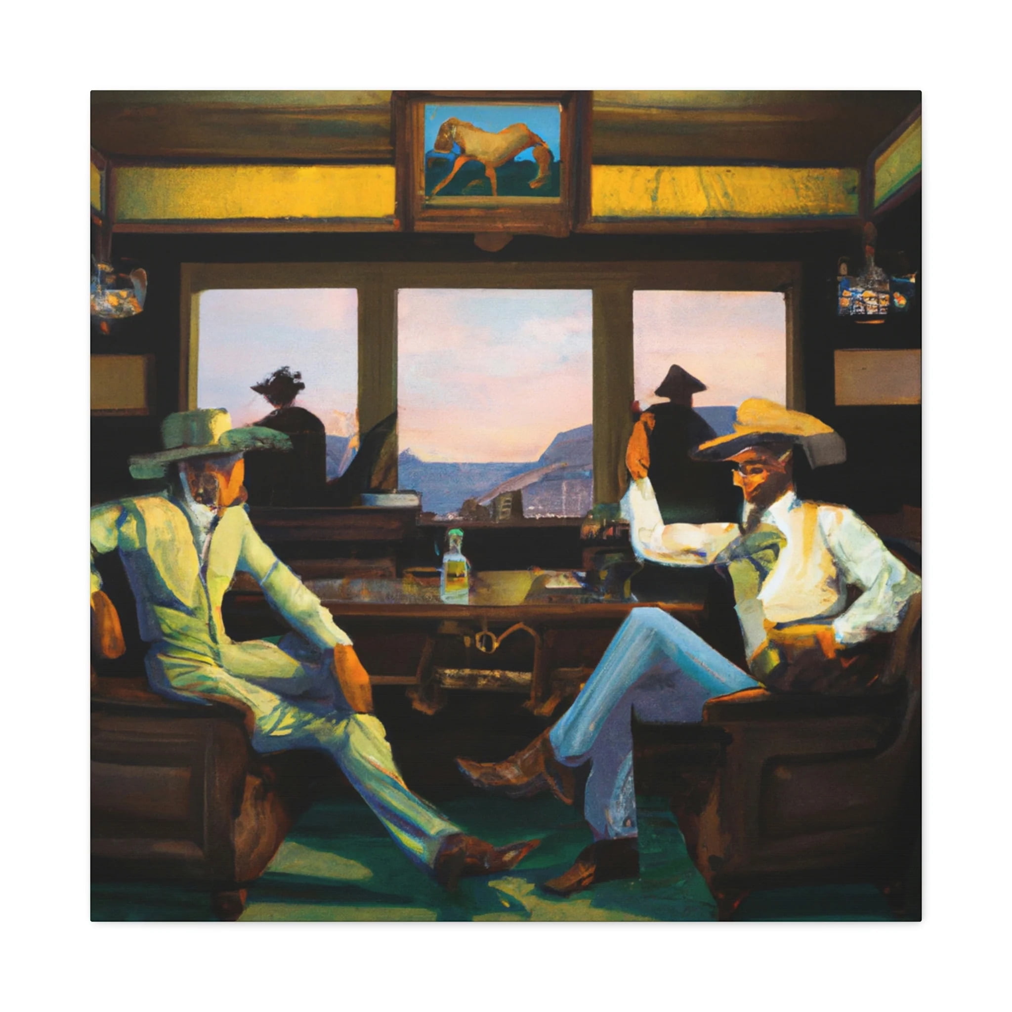 Glamorous Saloon Scene - Canvas - Walmart.com