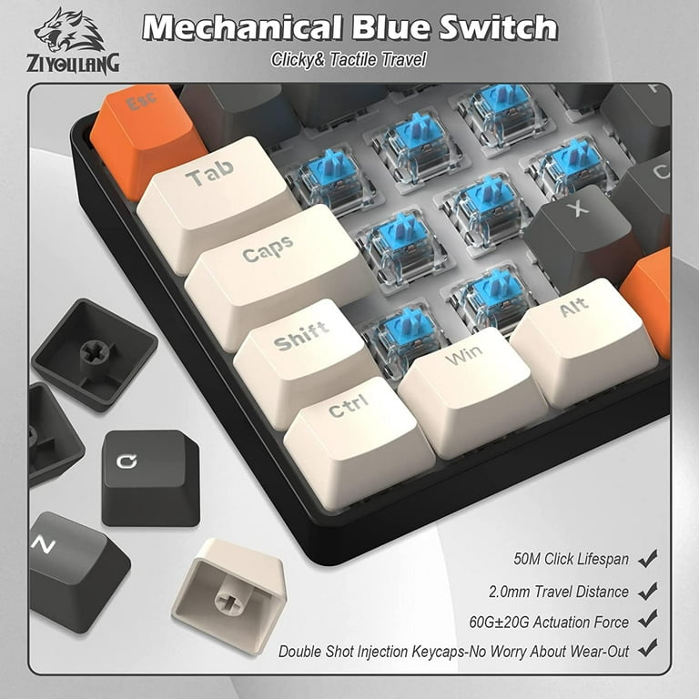Mechanical Keyboard Mouse Combo LexonElec 60% Mechanical Keyboard ...