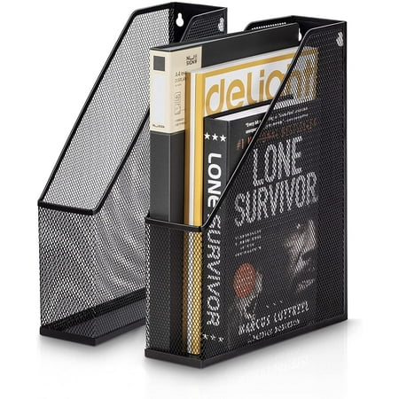 Mesh Steel Magazine Organizer File Holder, Office Desk Accessories ...