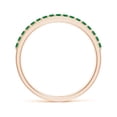 2wist Designs 18K Rose Gold Plated Half Eternity Emerald Round Shape ...