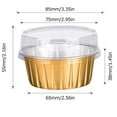 Gold Aluminum Foil Baking Dessert Cups with Lids, Oven-safe Aluminum ...