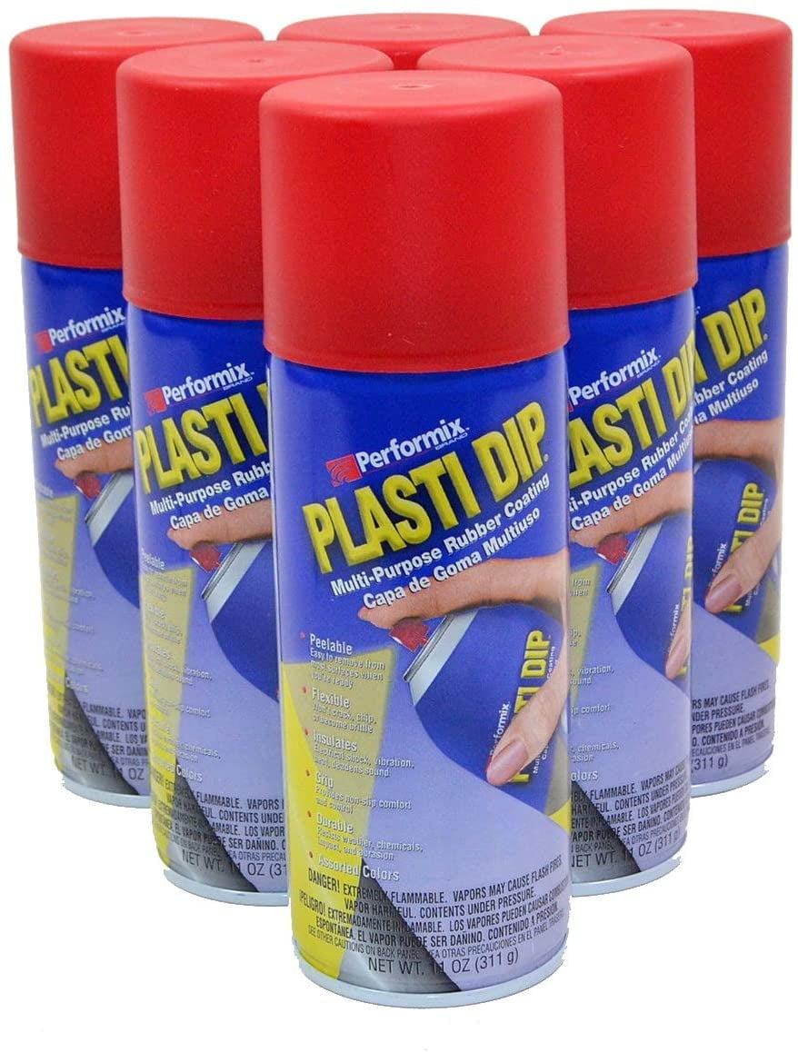 Plasti Dip Matte Red 6-Pack Liquid Wrap Removable Rubber Coating ...