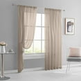 CQCYD Solid Color Semi Sheer Curtains, Rod Pocket Double String Window ...