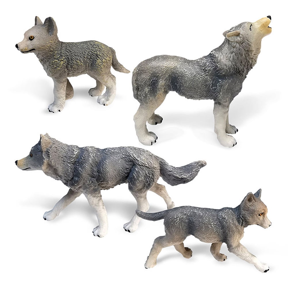 Juiluna Realistic Forest Animal Action Figure Simulation Wolf Model ...