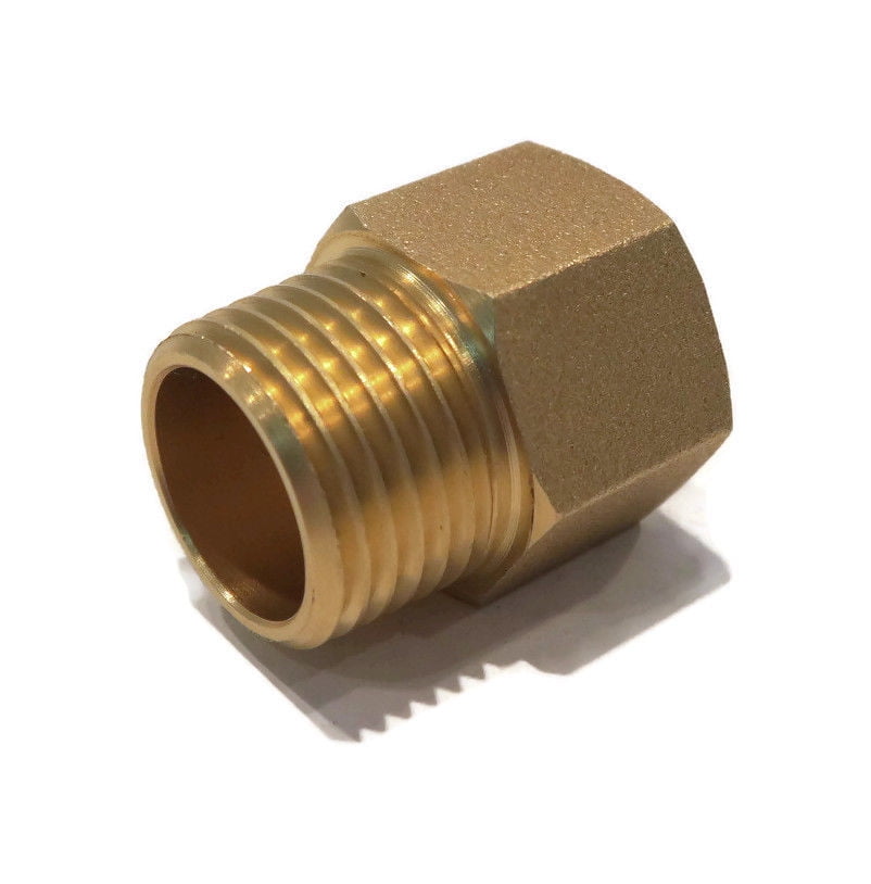 BRASS LEAD FREE STRAIGHT PIPE FITTING ADAPTER 1 2 MALE NPT X 1 2