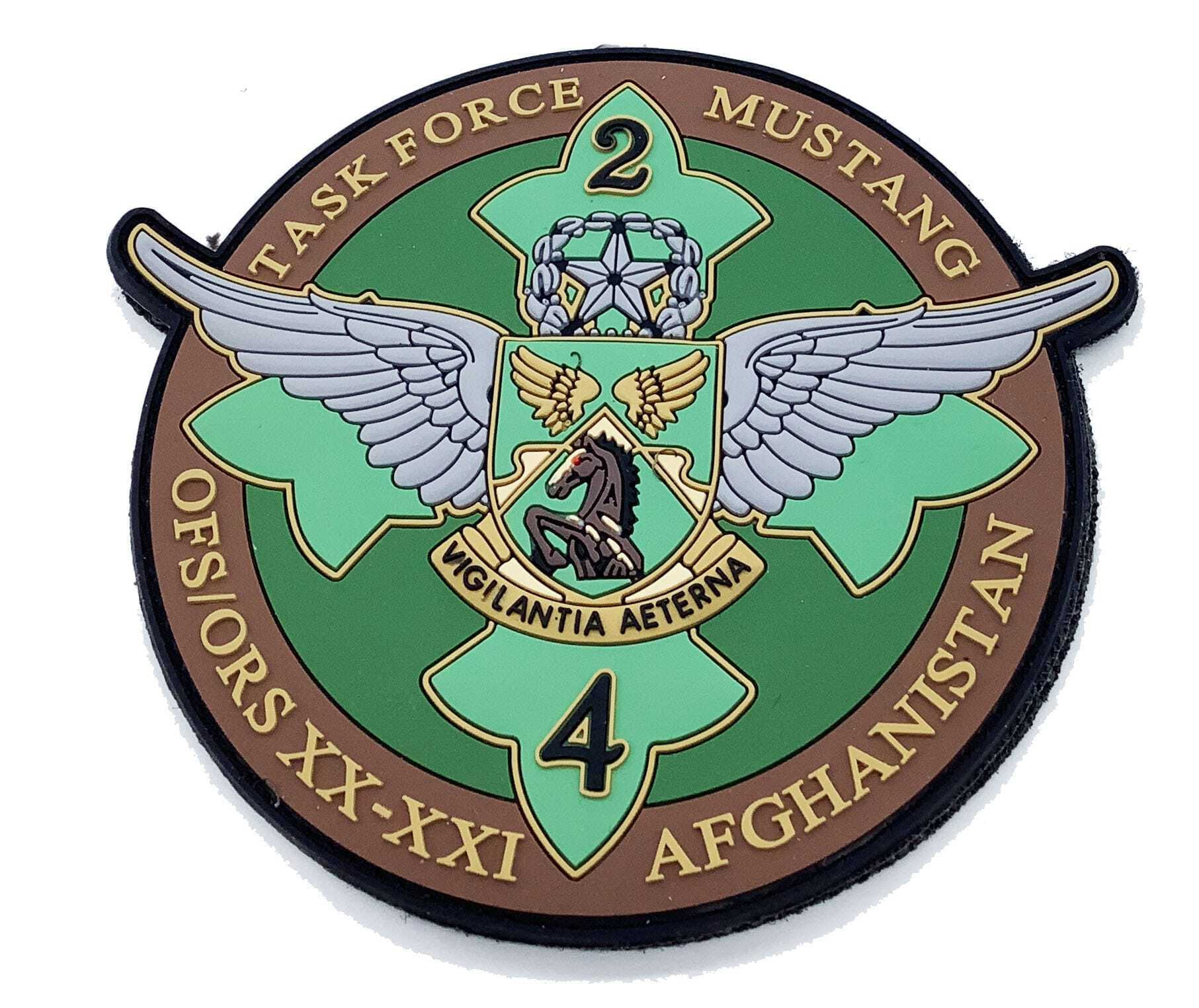 US Army Task Force Mustang PVC Patch – With Hook and Loop - Walmart.com