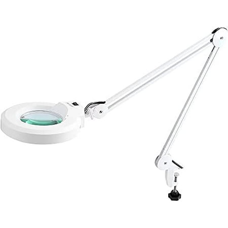 Magnifying Glass with Light and Stand, 5X Desk Magnifier Lamp,5 inch ...