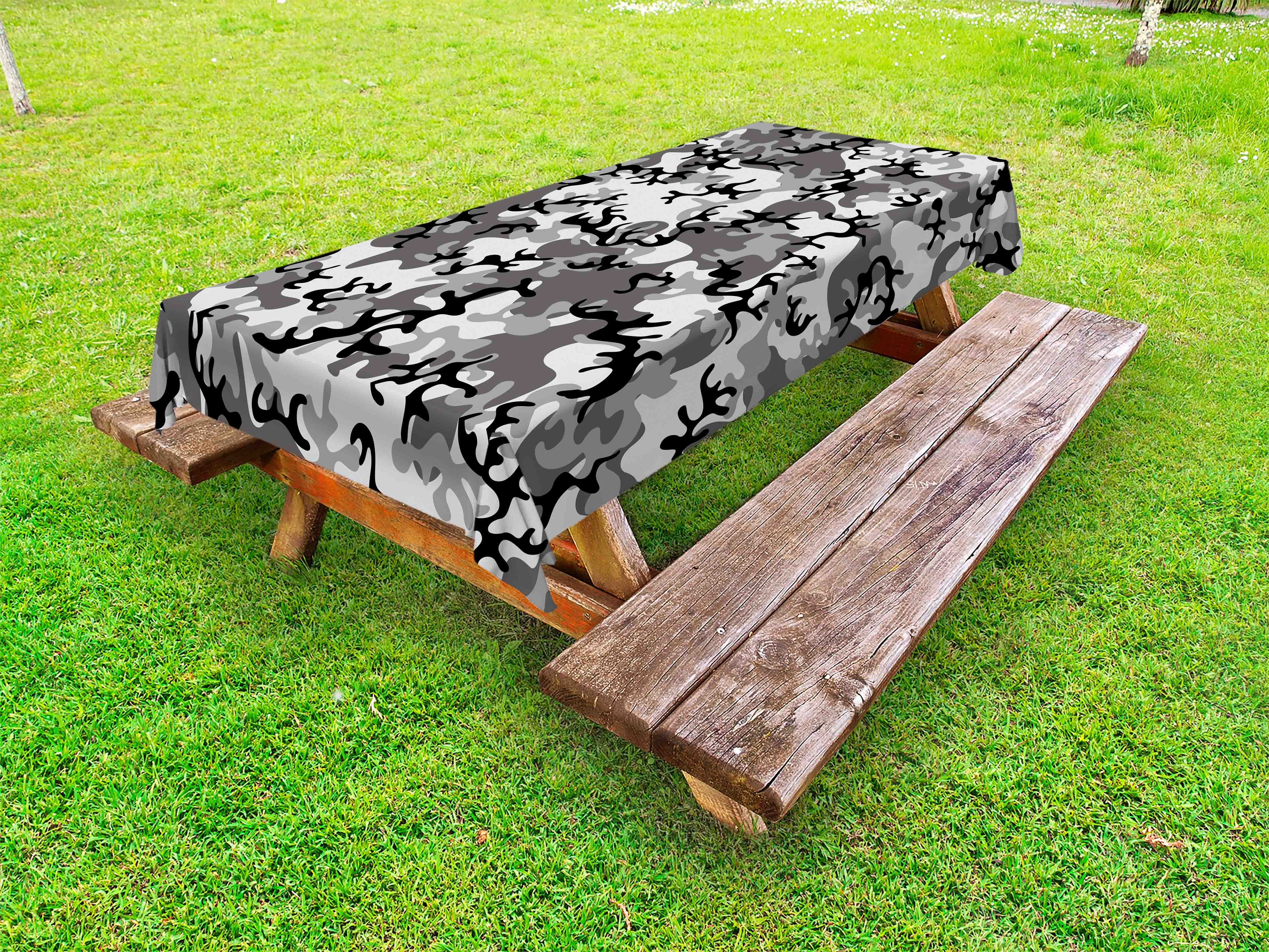 Camo Outdoor Tablecloth, Camouflage Concept Concealment Artifice Hiding ...