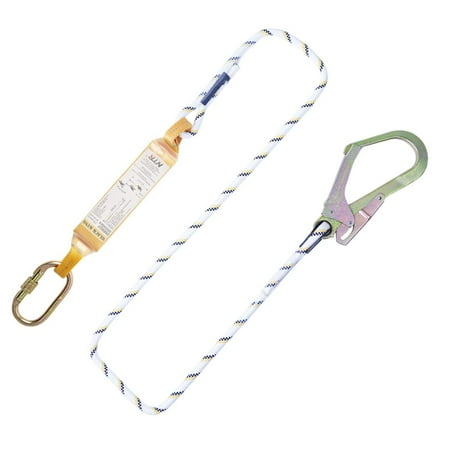 Safety Fall Protection Single Lanyard Hook Braided Rope with Shock ...