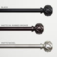 Exclusive Home Clancy 1" Curtain Rod and Finial Set, Adjustable 66"-120 ...