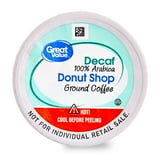 Great Value Decaf Donut Shop Ground Coffee Pods 12 Count Medium Roast ...