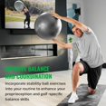 Stability Ball - Grey 65cm Golf Training Exercise Ball for Swing Speed ...