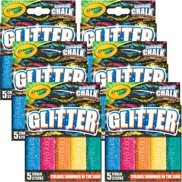 Crayola Washable Neon Glitter Sidewalk Chalk for Kids - Walmart.com