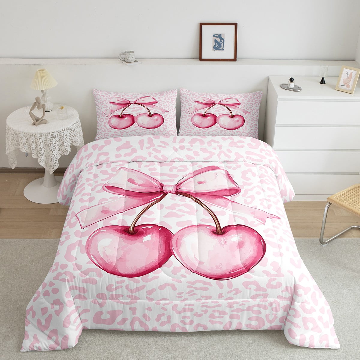 Click here for Erosebridal Pink Bowknot Kids Comforter Set Twin S... prices