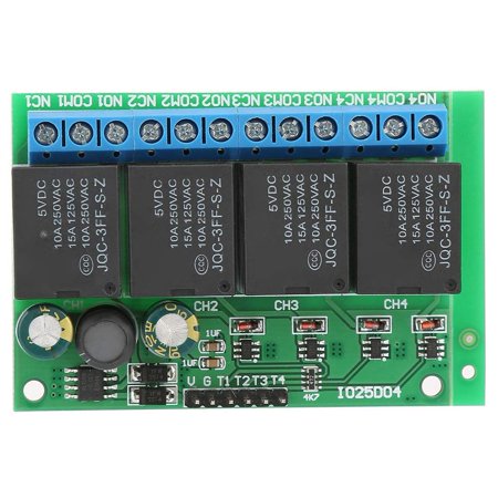 Relay Module, 4 Channel Flip-Flop DC 12V Bistable Self-locking Relay Module Low Pulse Trigger ...