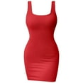 ANINEO Sundresses For Women Ribbed Collar Wrap Design Sleeveless Tank ...