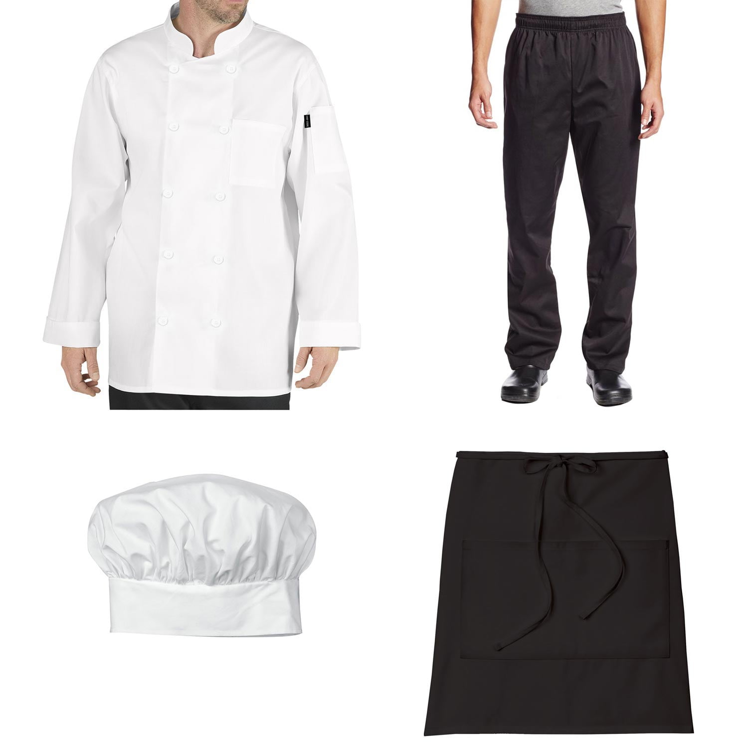 Student Chef Bundle Pack Includes Chef Coat, Pants, Hat & Apron ...