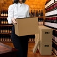 2 Pack Wine Shipping Boxes with Dividers, 12-Bottle Corrugated Moving ...