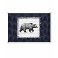 Bear Sun Shade Sail 14'X18' Pine Needles Pine Fruit Blue Forest Retro ...