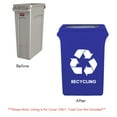 23 Gallon Spandex Slim Jim Narrow Trash Can Cover Royal Blue with ...