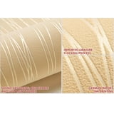 Lksixu Embossed Stripes Wallpaper, Non-Woven Self-Adhesive Removable ...