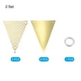 Uxcell 2 Pcs 16.4 Feet Gold Pennant Banner Flags String Triangle ...