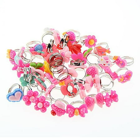 Kids Rings Set Adjustable Acrylic Princess Rings Dress up Rings for ...