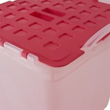 Your Zone Child and Teen Plastic Pink Storage Bin with Hinged Lid ...